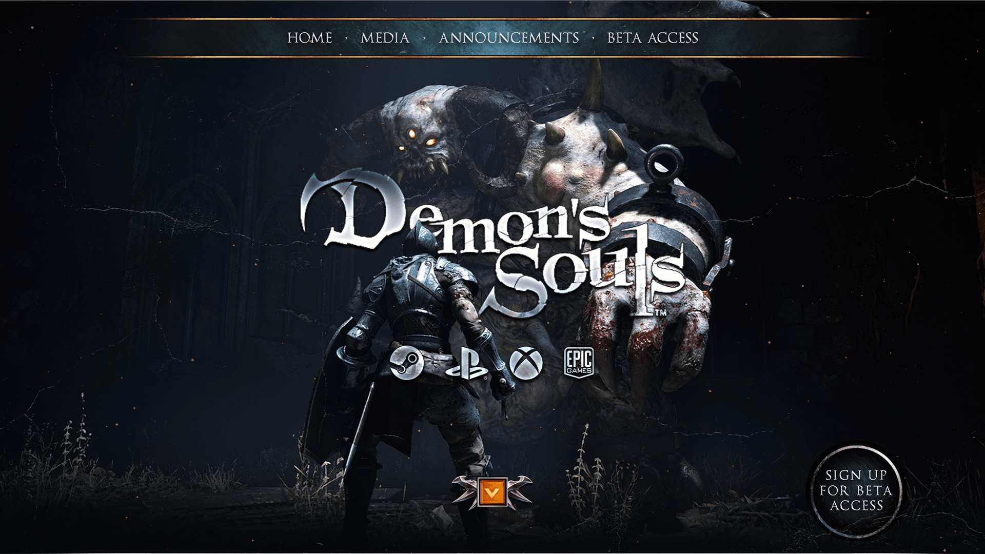 Demon's Souls Landing Page (Web UI Mockup) • Case Studies, UI Design ...
